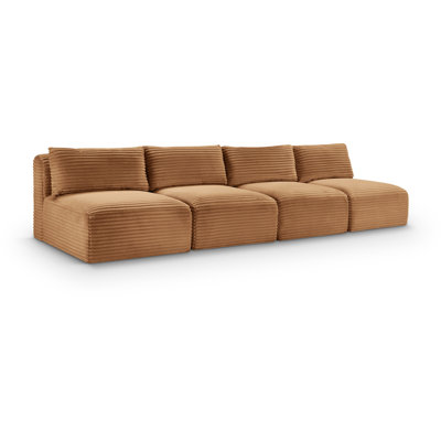 Meridian Furniture USA Shaggy Corduroy Performance Fabric Modular Sofa | Perigold